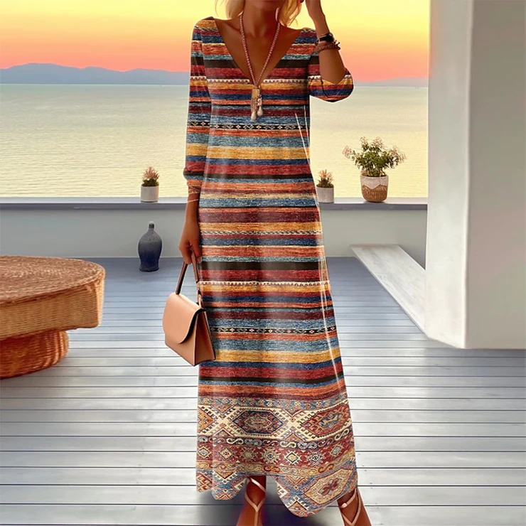 Robe Longue Colette™ | Élégance & Confort Artisanal Unique – L'ATELIER ...
